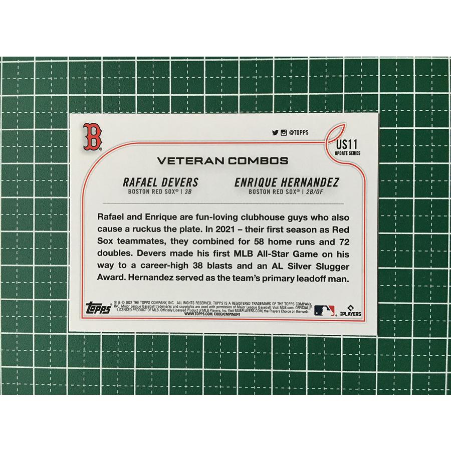 ★TOPPS MLB 2022 UPDATE #US11 RAFAEL DEVERS／ENRIQUE HERNANDEZ／BOSTON ...