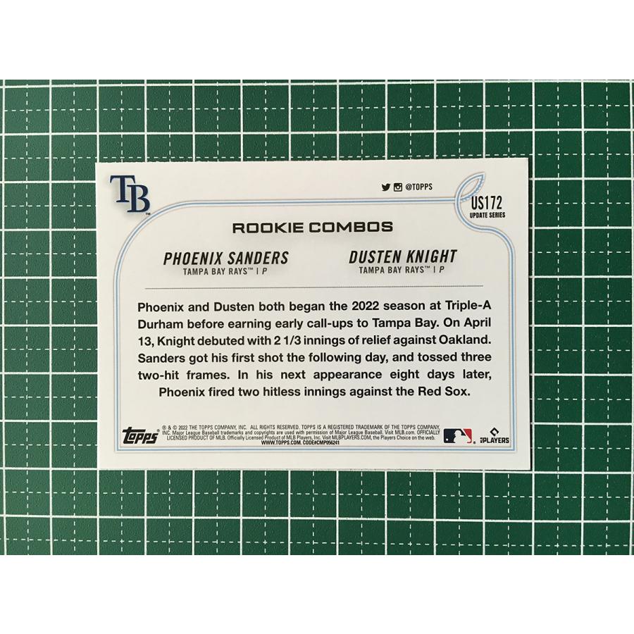 ★TOPPS MLB 2022 UPDATE #US172 PHOENIX SANDERS／DUSTEN KNIGHT[TAMPA BAY ...