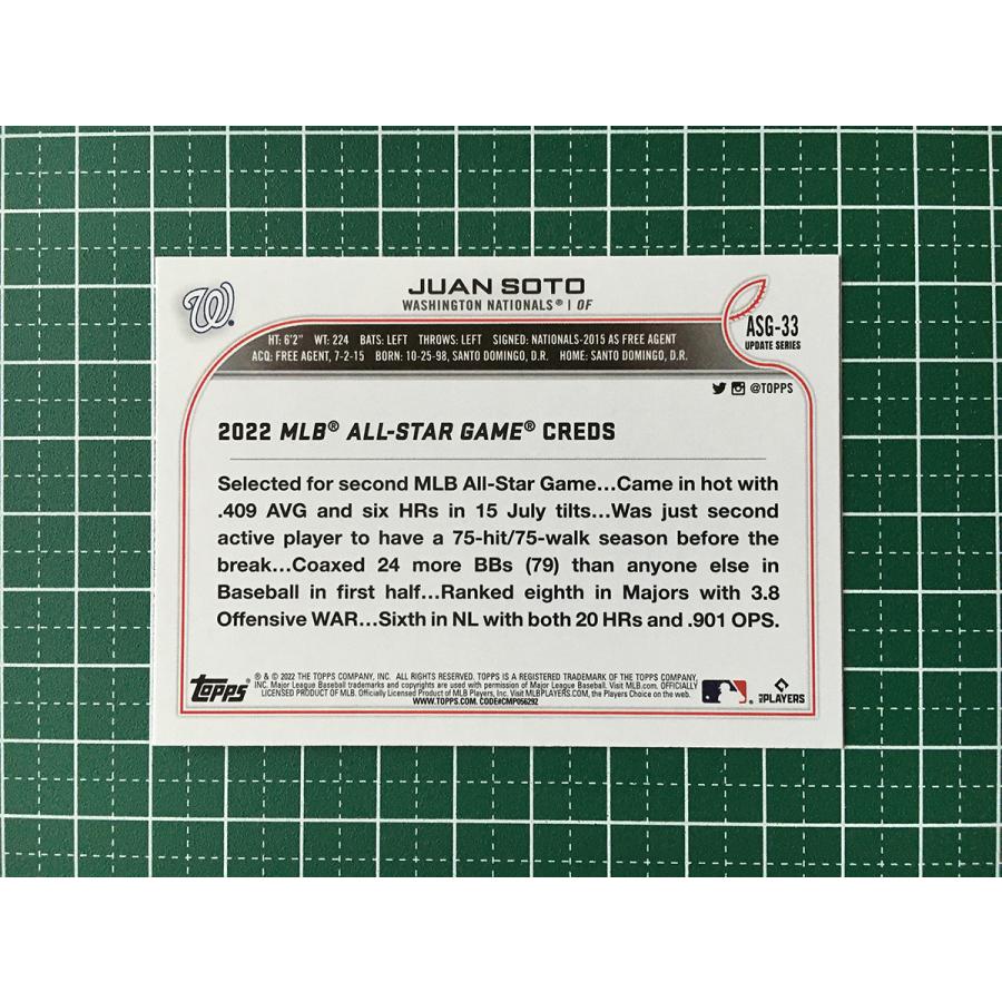 ★TOPPS MLB 2022 UPDATE #ASG-33 JUAN SOTO[WASHINGTON NATIONALS]インサートカード ...