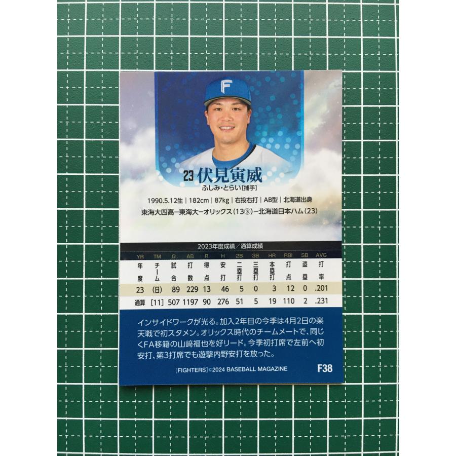 ★BBM 2024 ベースボールカード #F38 伏見寅威[北海道日本ハムファイターズ]レギュラーカード★ : カードショップ テソーロ ヤフー店 - 通販 - Yahoo!ショッピング