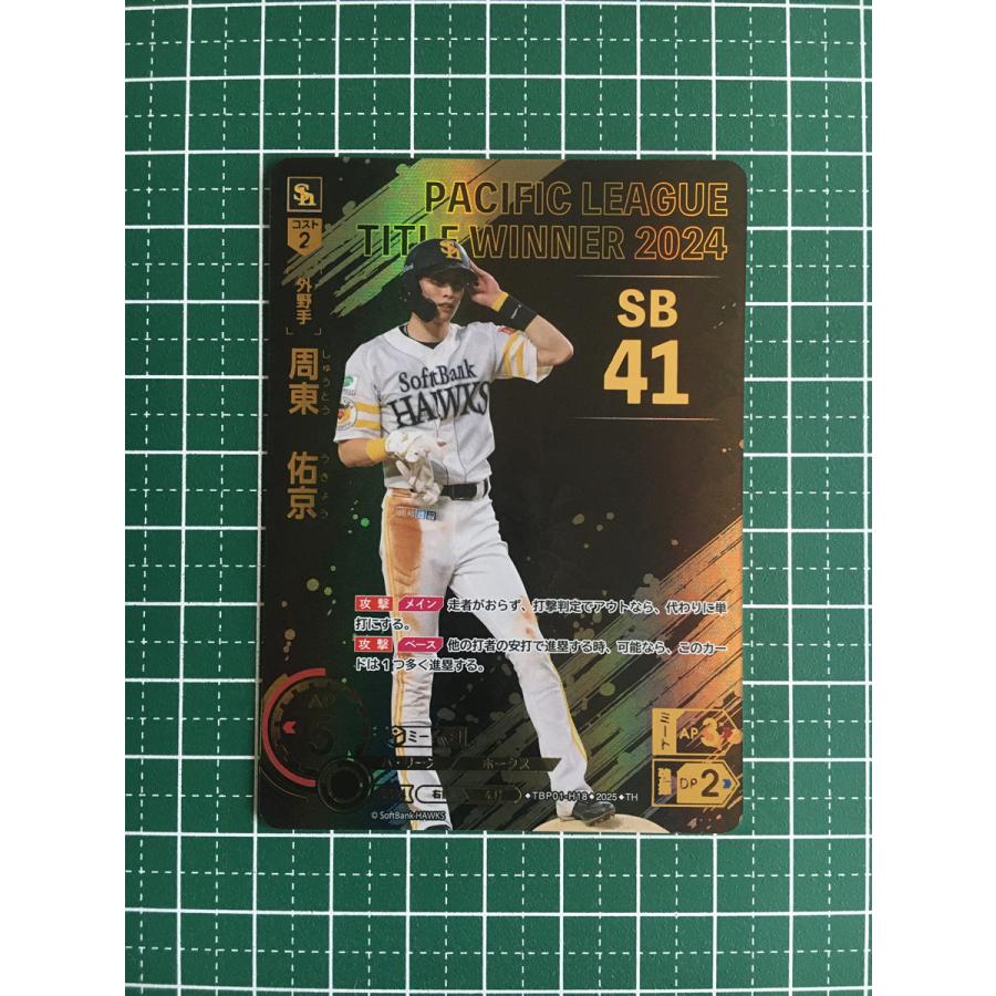 ★ドリームオーダー 2025 球団ブースター 制覇せし鷹軍 #TBP01-H18 周東佑京[福岡ソフトバンクホークス]タイトルホルダー「TH」★ : カードショップ テソーロ ヤフー店 ...