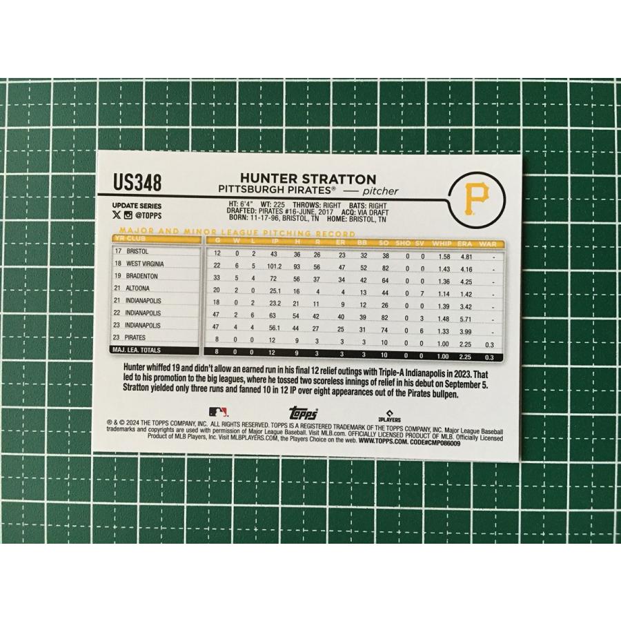★TOPPS MLB 2024 UPDATE #US348 HUNTER STRATTON[PITTSBURGH PIRATES]ベースカード ...