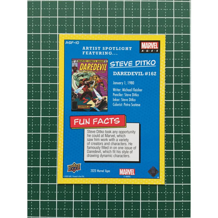 ★UPPER DECK 2020 MARVEL AGES #ASF-10 DAREDEVIL #162 インサートカード「ARTIST SPOTLIGHT FEATURING STEVE ...