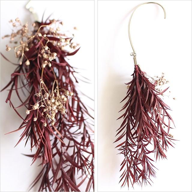 イヤーフック メンズ レディース イヤーカフ セット ドライフラワー ピアス モード系 アクセサリー ジュエリー デザイナーズ ユニセックス ...