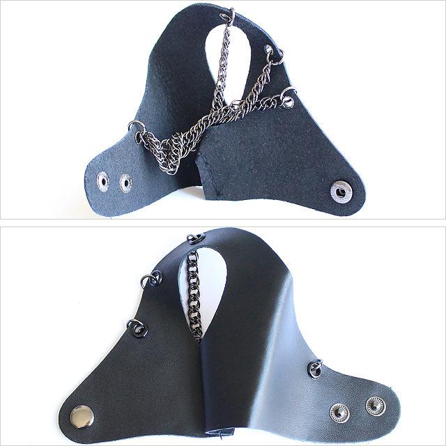 ブレスレット メンズ レディース グローブ 手袋 ブラック 黒 レザー 本革 チェーン ロック パンク シンプル モード系 アクセサリー ...