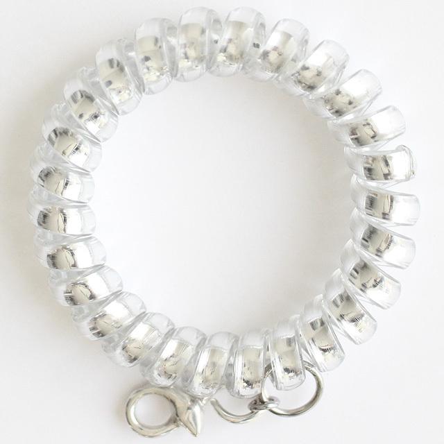 ブレスレット メンズ レディース ヘアゴム シルバー フリーサイズ 蛇 スネーク モード系 アクセサリー ジュエリー オリジナル ユニセックス ...