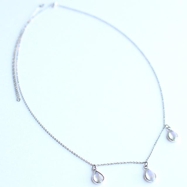 ロングネックレス メンズ レディース しずく チョーカー ブルームーン シルバー モード系 アクセサリー ジュエリー オリジナル ユニセックス ...