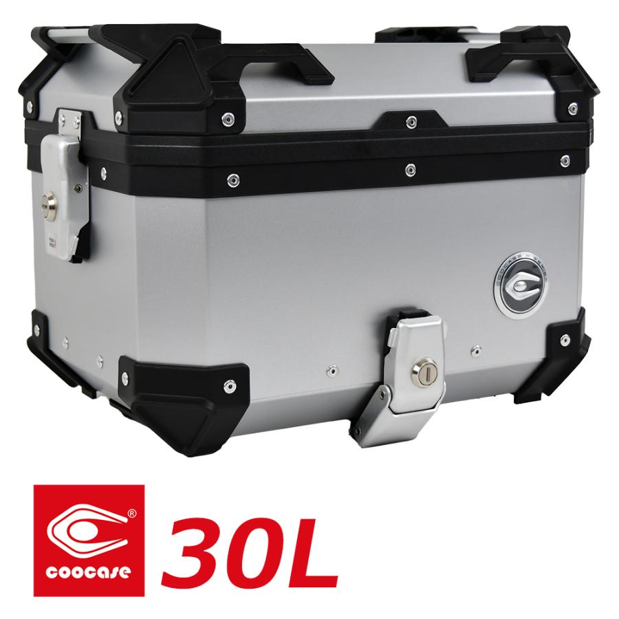 COOCASE クーケース バイク用 アルミトップケース 30L 左開口 シルバー CCX300S マルチポケット付き : あるふぁここ プラザ店 - 通販 - Yahoo!ショッピング