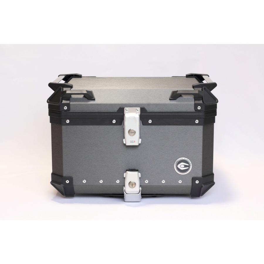 COOCASE クーケース バイク用 アルミトップケース 55L ヘアライン ダークグレー CCX550HDG マルチポケット付き : あるふぁここ プラザ店 - 通販 - Yahoo!ショッピング