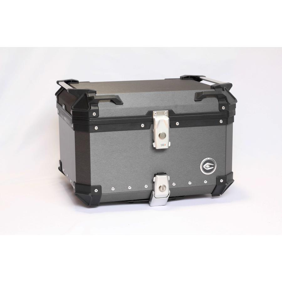 COOCASE クーケース バイク用 アルミトップケース 55L ヘアライン ダークグレー CCX550HDG マルチポケット付き : あるふぁここ プラザ店 - 通販 - Yahoo!ショッピング