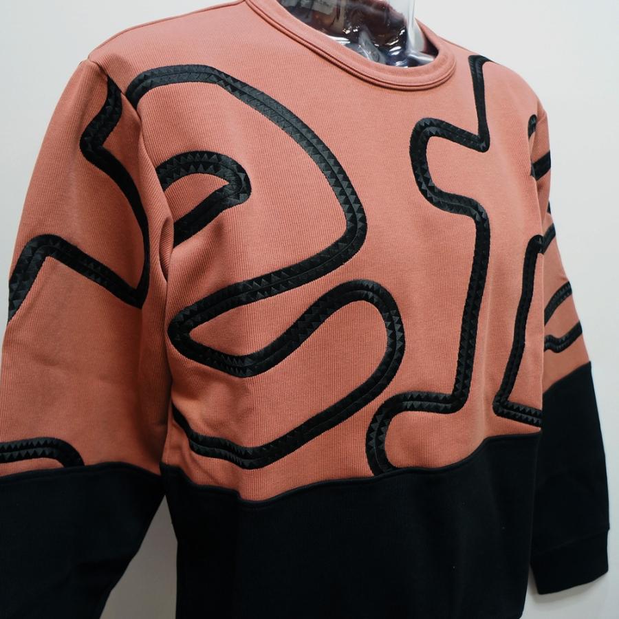 サンタフェ サンタフェ・23 AW 秋冬・バイカラー切り替えBIGロゴ刺繍 丸首 トレーナー(L)(LL)(3L)23-86408-044 ...
