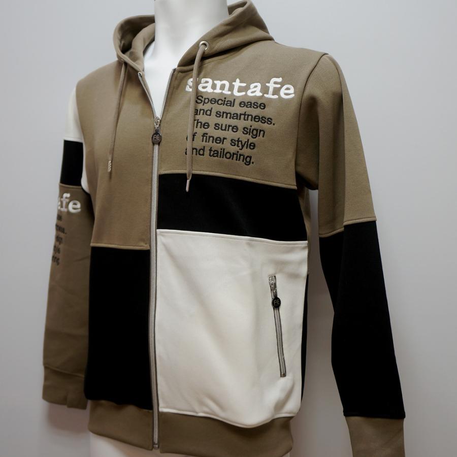 サンタフェ サンタフェ・24 AW 秋冬・3色切り替え ロゴ刺繍 フルジップパーカー(L)(LL)(3L)24-82406-058 : aldo洋品店 - 通販 - Yahoo!ショッピング
