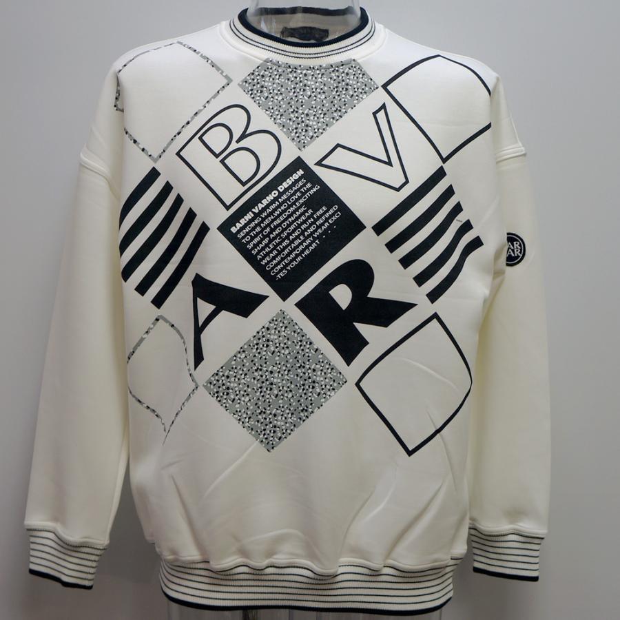 バーニヴァーノ・22 秋冬 AW 新作(M)(L)ミリオラメントダブルエアー ロゴ柄 トレーナー (M)(L)BAW-LST4547-01 ...
