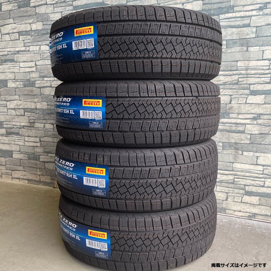 ICE ASIMMETRICO 特注 C-HR ヴェゼル レクサスUX 225/50R18 ピレリ ZERO アイスゼロ 軽量StaG 18×7.0J+48 2024年製 スタッドレスホイール ...