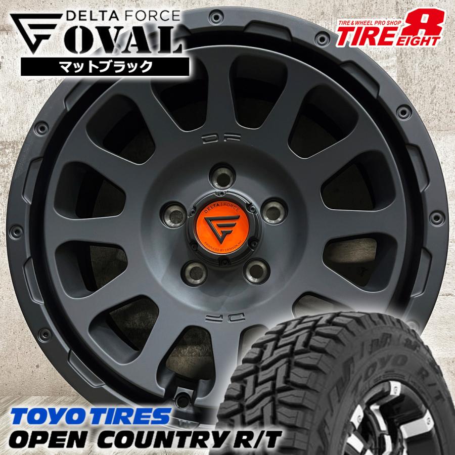 OPEN COUNTRY 即納 タイヤホイール4本セット 215/70R16 トーヨー オープンカントリー R/T DELTAFORCE OVAL 16×7.0J+35 5/114.3 黒 ...