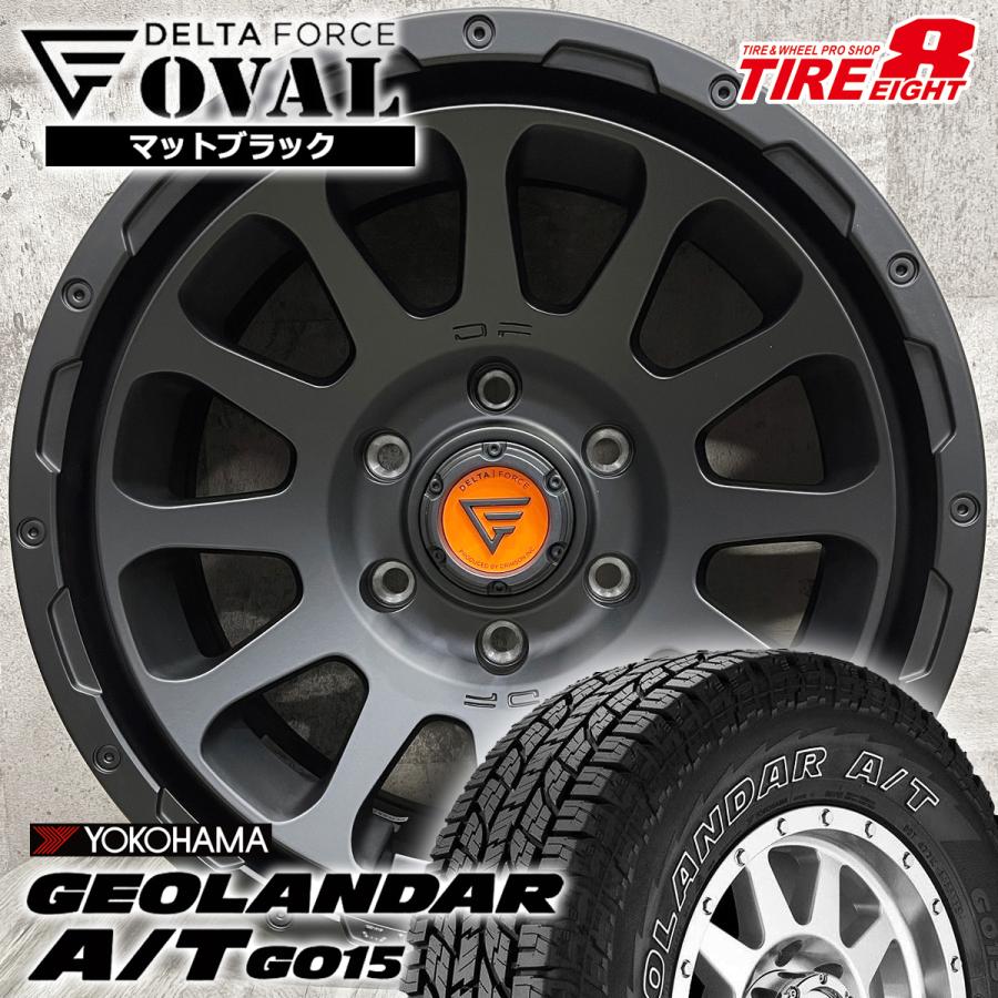 GEOLANDAR 即納 新品タイヤホイール4本セット 265/65R17 ヨコハマ A/T G015 DELTAFORCE OVAL 17×8.0J+20 6/139.7 黒 プラド ...