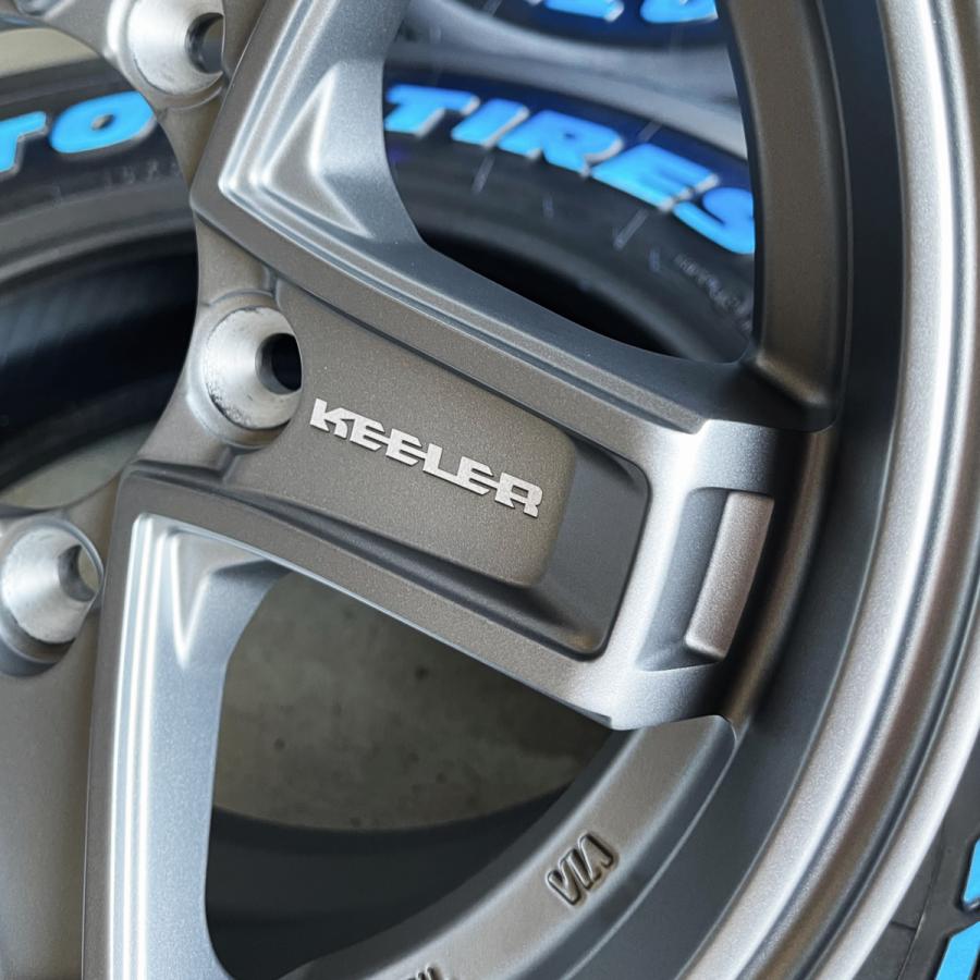 即納 タイヤホイール4本セット 特注 キーラータクティクス 15×6.0J+33 6/139.7 MATGRAY TOYO H30 195/80R15 107/105N ハイエース 車検対応 ...