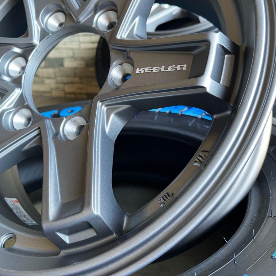 即納 タイヤホイール4本セット 特注 キーラータクティクス 15×6.0J+33 6/139.7 MATGRAY TOYO H30 195/80R15 107/105N ハイエース 車検対応 ...
