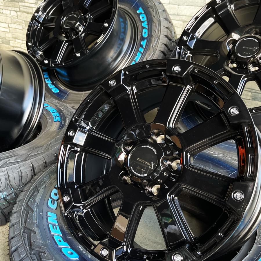 即納 特注色 PRO-POTOR X DD-V6 16×7.0J+35 5/114.3 黒 2022年製 TOYO オープンカントリー R/T 235/70R16 106Q 4本セット デリカ ...