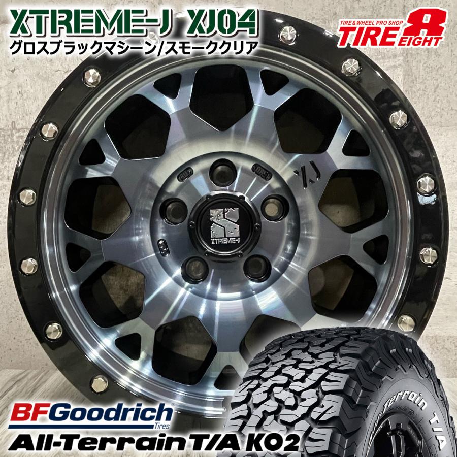 即納 デリカD:5 エクストレイル 225/70R16 BFGoodrich KO2 XTREME-J XJ04 16×7.0J+35 5/114.3 BKSC グッドリッチ タイヤホイール4 ...