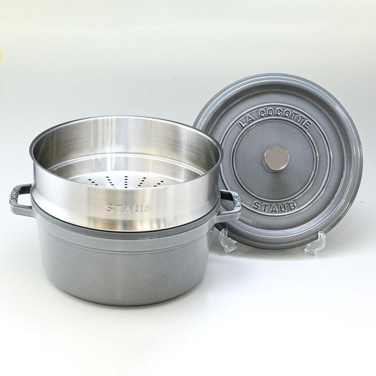 Staub ストウブ ピコ ココット ラウンド 26cm スチーマーセット Staub ストウブ ピコ ココット ラウンド 26cm スチーマーセット