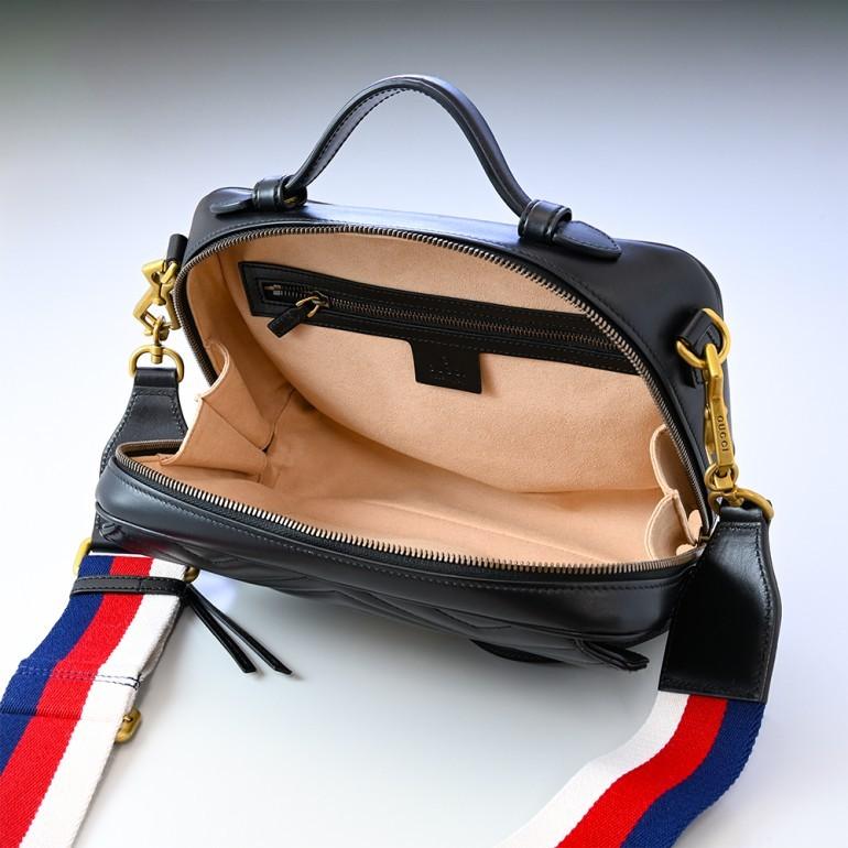 GUCCI（グッチ） トップハンドルバッグ GGマーモント ブラック 498100 DTDPT 8975 : Alevel(エイレベル ...