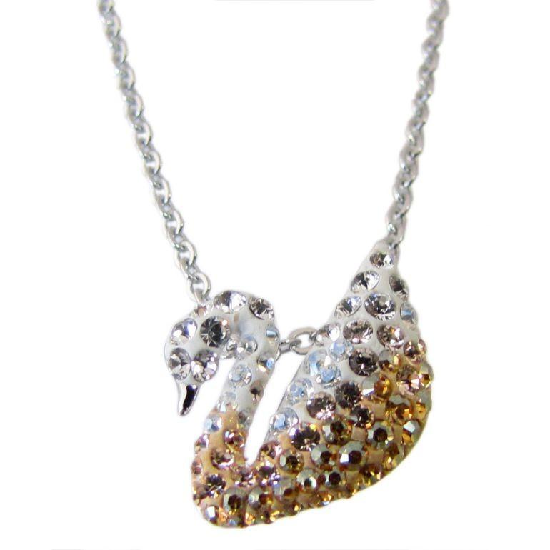 SWAROVSKI スワロフスキー ネックレス ペンダント アイコニックスワン ピンクゴールド グラデーション 5215038 名入れ対応 ...