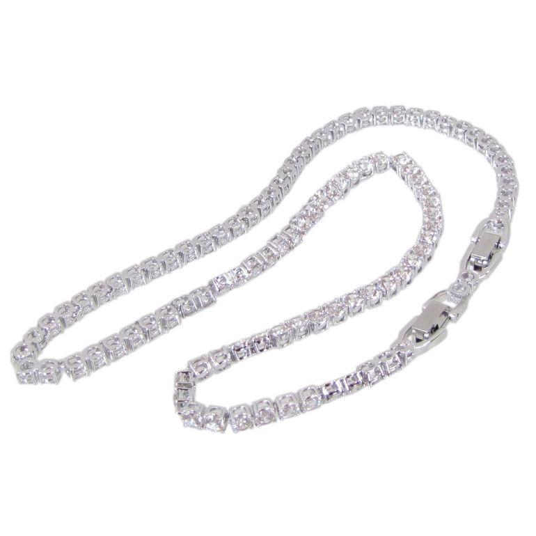 SWAROVSKI スワロフスキー ネックレス ペンダント レディース テニス TENNIS ROUND Deluxe シルバー ...