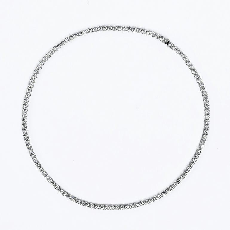 SWAROVSKI スワロフスキー ネックレス ピアス セット Matrix Tennis ラウンドカット クリア×シルバー 5647730 ...