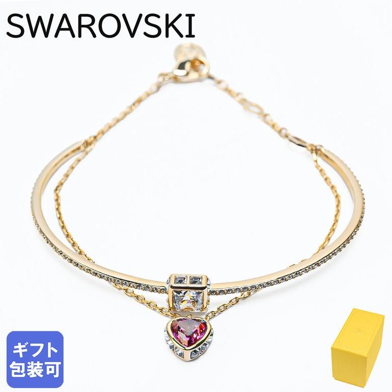 スワロフスキー ブレスレット Stilla ハート レッド×クリア×ゴールド 5683835 バングル ジュエリー :5683835 ...