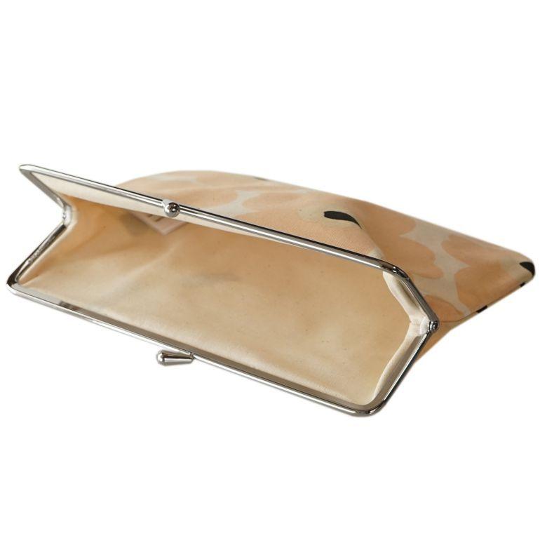 marimekko マリメッコ ポーチ 小物入れ ペンケースがま口 MINI UNIKKO ミニウニッコ オフホワイト×ピーチ 090342 ...