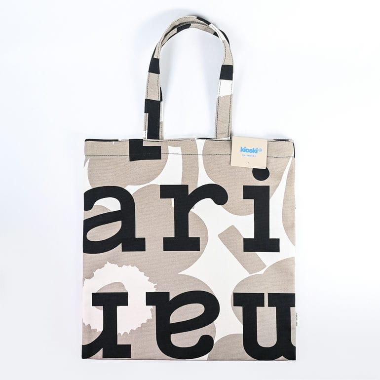 marimekko（マリメッコ） トートバッグ レディース Huopakeltano Unikko Logo ベージュ×ブラック 091684 ...