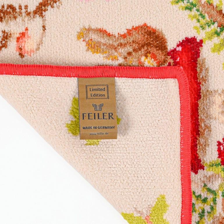 feiler 【名入れ可有料】フェイラー ハンカチ ハンドタオル 25cm レディース リミテッドエディション MAGICAL FOREST マジカルフォレスト レッド : Alevel(エイ ...