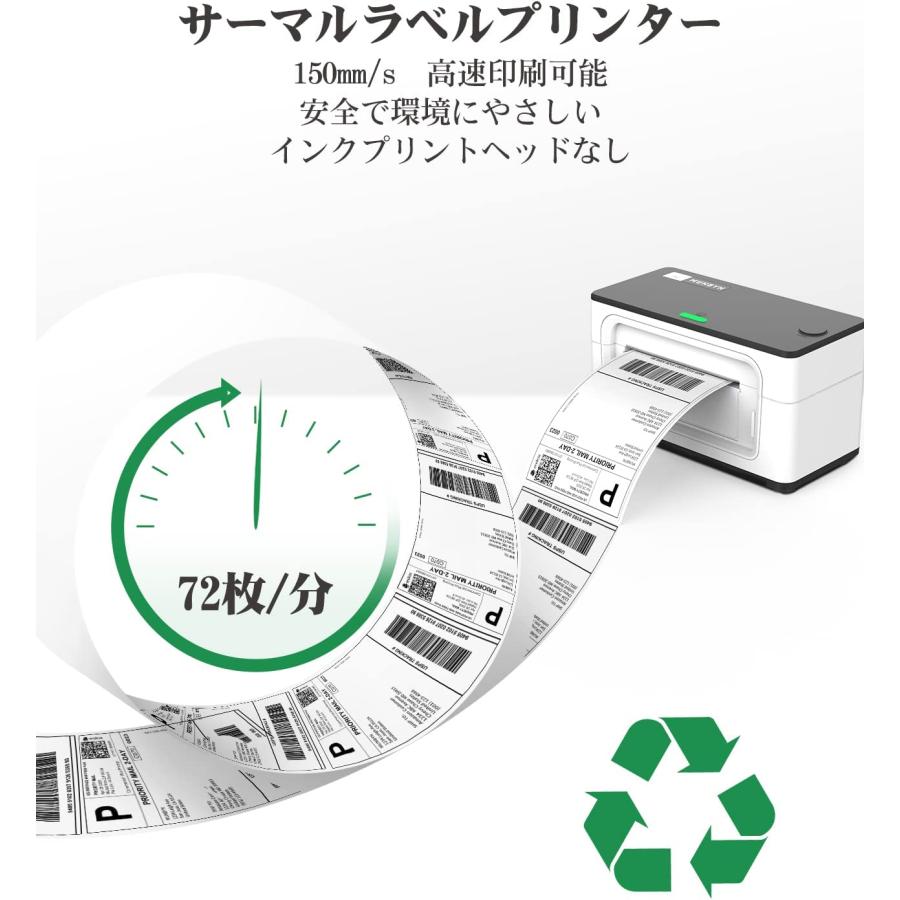 MUNBYN サーマルラベルプリンター 感熱ラベルプリンター 高速 MUNBYN サーマルラベルプリンター 感熱ラベルプリンター 高速
