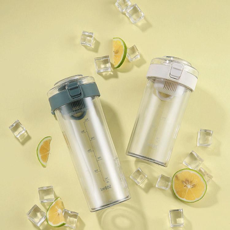 茶こし付き 大容量 2容量選べる ウォーターボトル 直飲み水筒 360ml 耐冷耐熱 通学 500ml ワンタッチオープン 目盛り付き クリアボトル : モードアリス - 通販 - Yahoo ...