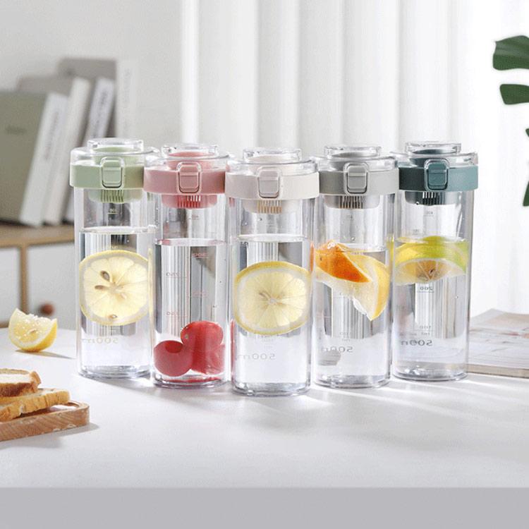 茶こし付き 大容量 2容量選べる ウォーターボトル 直飲み水筒 360ml 耐冷耐熱 通学 500ml ワンタッチオープン 目盛り付き クリアボトル : モードアリス - 通販 - Yahoo ...