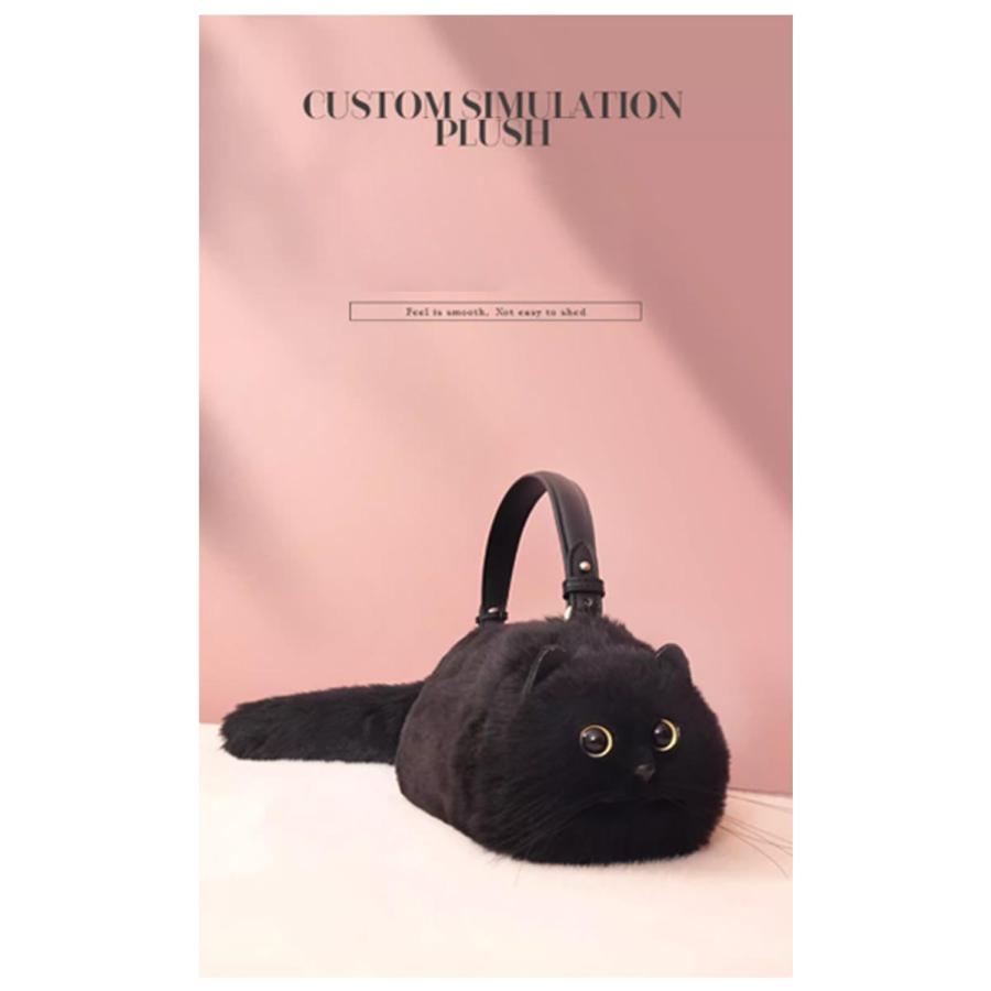 ネコ好き 2way 超リアル！ 猫バッグ 高級感 猫型 ネコ型トートバッグ ネコ