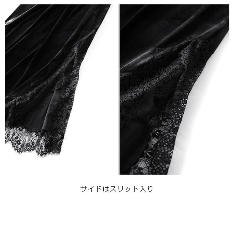 ベロアワンピース キャミソールワンピース タイトワンピース