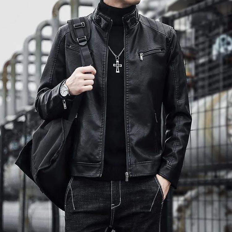 ブルゾン ジャケット メンズ アウター ライダースジャケット ジャンパー フェイクレザー PUレザー 防寒 革ジャン 立ち襟 レザージャケット : モードアリス - 通販 - Yahoo!ショッピング