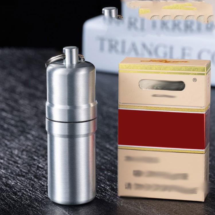 【送料無料】携帯灰皿 キーホルダー 円柱型 広口 男性 記念品 大容量 蓋付き 父の日 プレゼント メンズ たばこ入れ カラビナ コンパクト ...