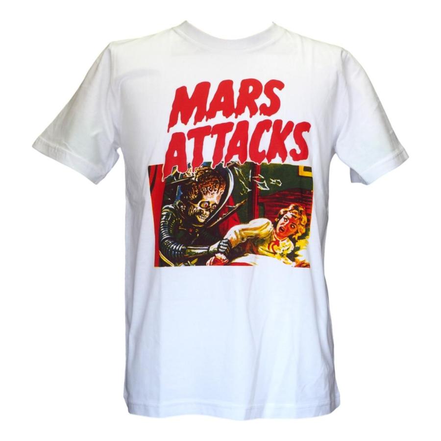 送料無料 マーズアタック Mars Attacks (1) ムービーTシャツ 映画Tシャツ プリントTシャツ バンドTシャツ メンズ レディース 白 ホワイト マーズ アタック : alice ...