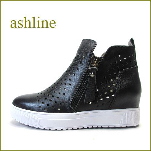 ashline アシュライン as338A7bl ブラック 【新鮮・ダイヤ模様のパンチングカット！シンプルデザイン。。ashline ...