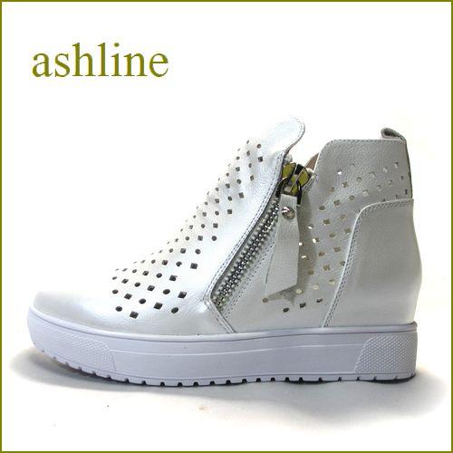 ashline アシュライン as338A7wt ホワイト 【新鮮・ダイヤ模様のパンチングカット！シンプルデザイン。。ashline ...
