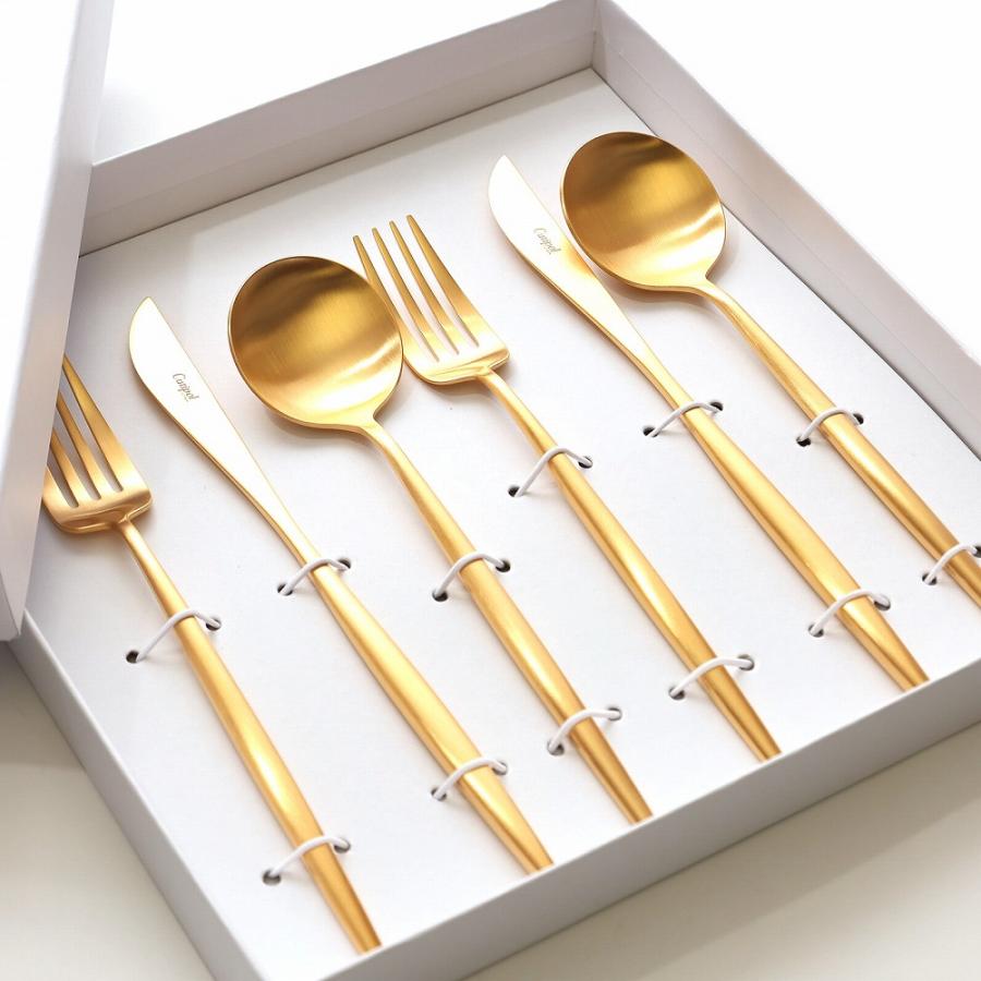 Cutipol（クチポール） Moon 6点セット 化粧箱入り マット ゴールド cutipol MOON MATT DINNER ブランド ...