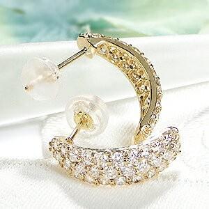 Pt900 K18YG 1.0ct ダイヤモンド パヴェ ピアス ダイヤ 18金 k18 Pt900 K18YG 1.0ct ダイヤモンド パヴェ ピアス ダイヤ 18金 k18