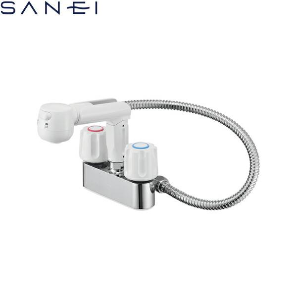 SANEI（水栓金具） K31-W 三栄水栓 SANEI ツーバルブスプレー混合栓(洗髪用) 送料無料 : みずらいふ - 通販 - Yahoo!ショッピング