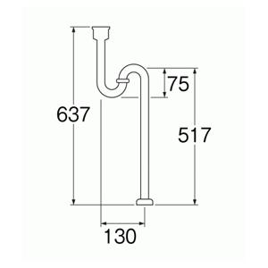 SANEI（水栓金具） PH70-1-25 三栄水栓 SANEI ワン付Sトラップ 送料無料 : みずらいふ - 通販 - Yahoo!ショッピング