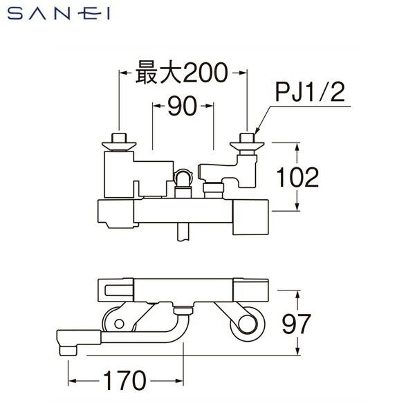 [ゾロ目クーポン対象ストア]SK1811K-3U 三栄水栓 SANEI サーモシャワー混合栓 ベンリー偏心管 寒冷地仕様 送料無料 :SANEI-SK1811K-3U:みずらいふ - 通販 ...