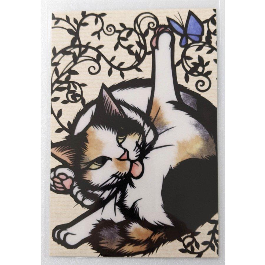 切り絵 cut art さとうみよ/ポストカード 三毛猫セット / 猫柄 p22-set01 : 暮らしのオールエリア ヤフー店 - 通販 - Yahoo!ショッピング