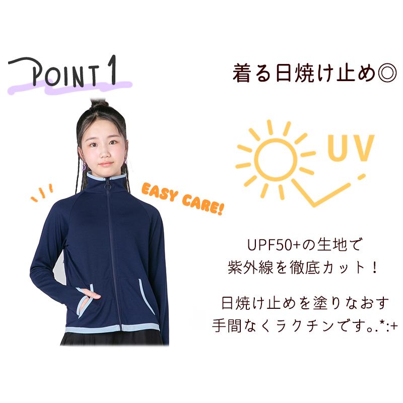 ラッシュガード ラッシュ ジュニア キッズ 女の子 UPF50+ 長袖 140 150 160 170 小学生 中学生 水着 スクール水着 Gelato Jr ジェラート : 9804701 ...